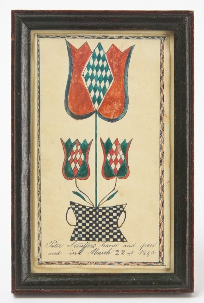 Fraktur with Flower-Peter Stauffer-1840